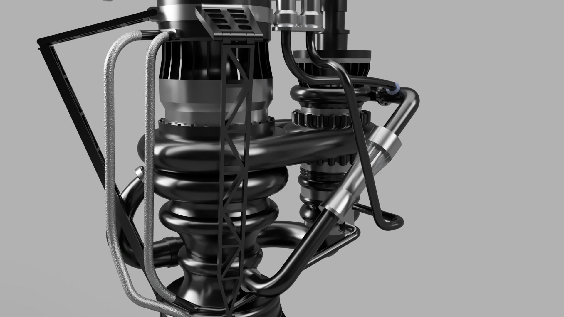 Space-X Raptor engine simplified 3D model 3D printable | CGTrader