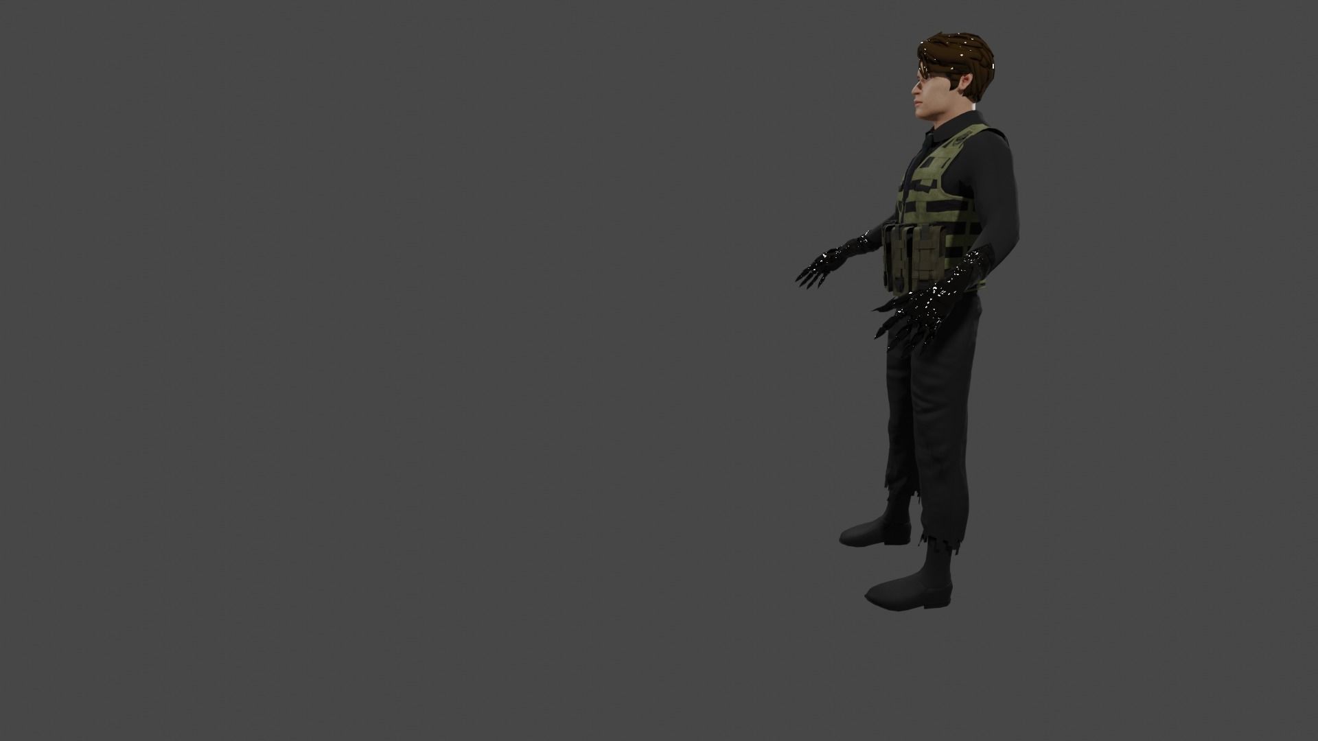 nylan military character free 3D model rigged | CGTrader