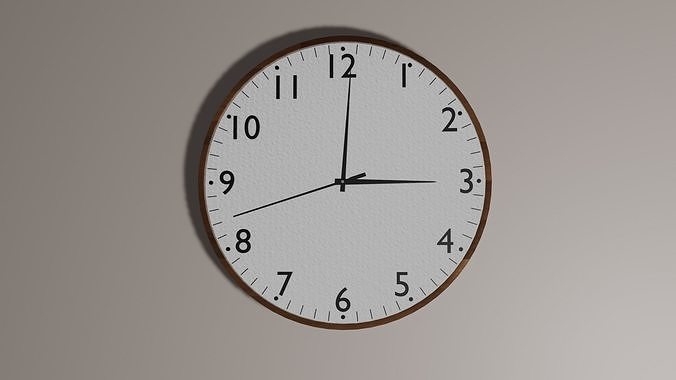 -FREE- Wall Clock free VR / AR / low-poly 3D model animated | CGTrader