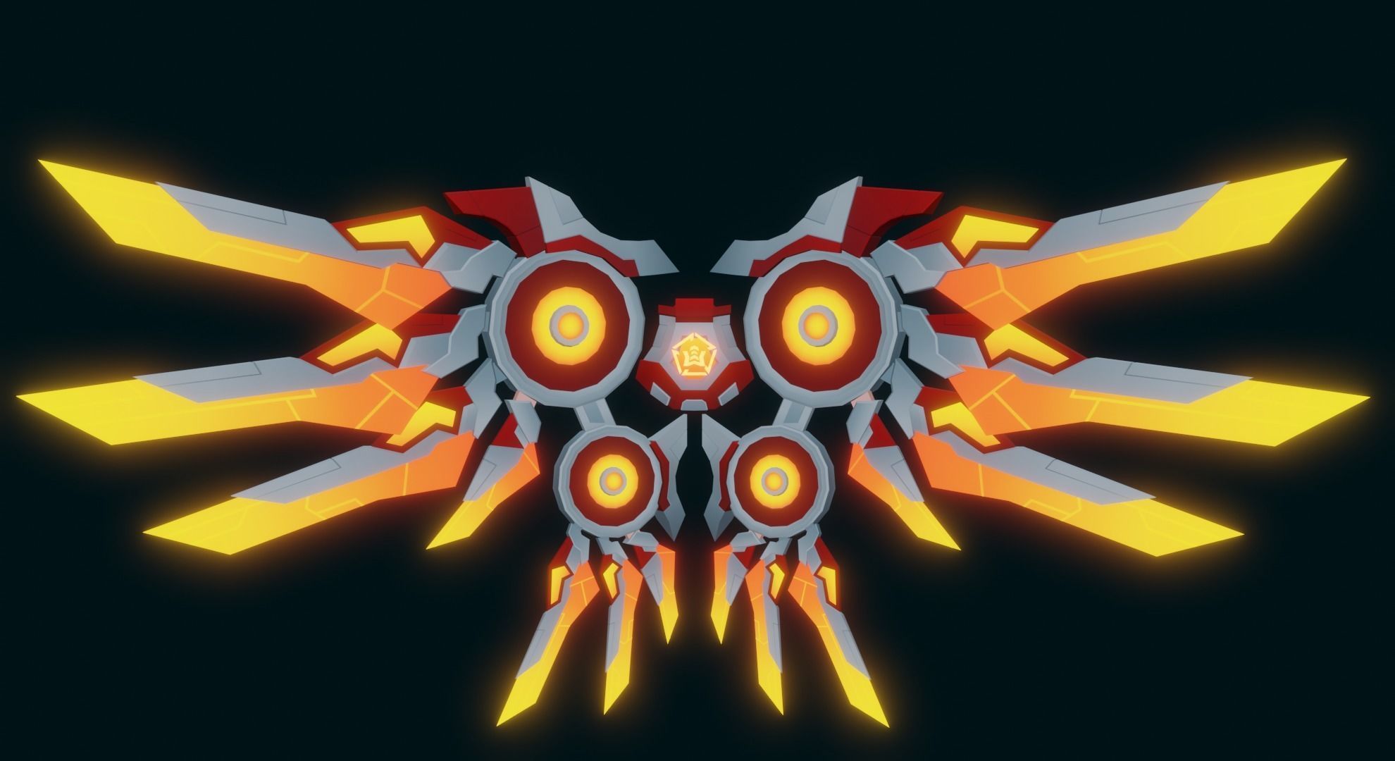 3D model Mecha Wings - Icarus Project VR / AR / low-poly | CGTrader