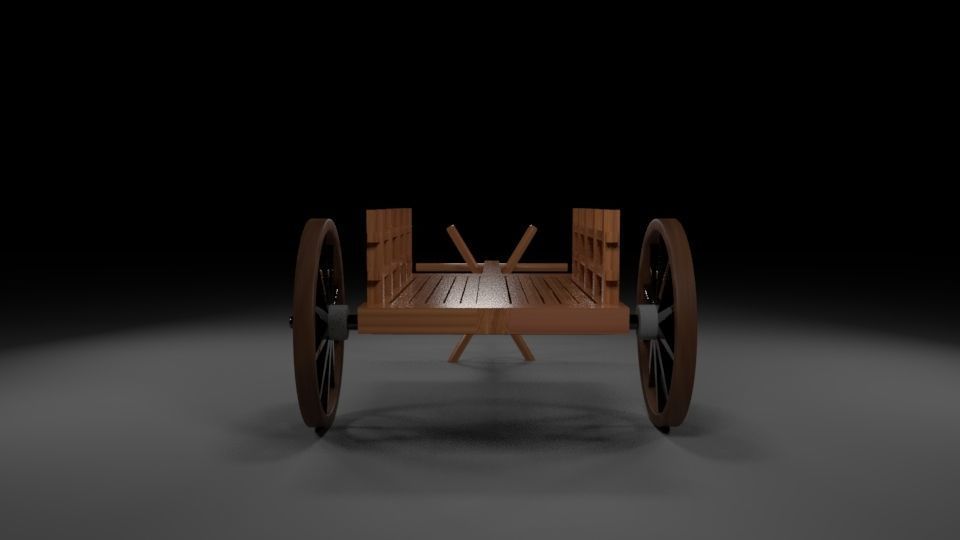 bullock cart 3D model | CGTrader