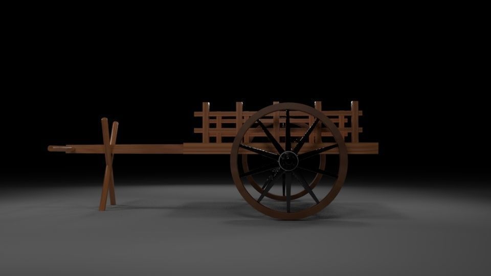 bullock cart 3D model | CGTrader