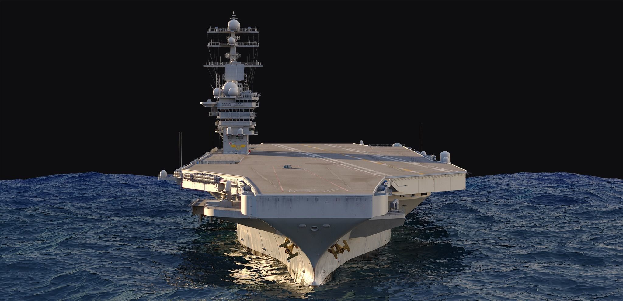 Aircraft Carrier 3D model rigged | CGTrader