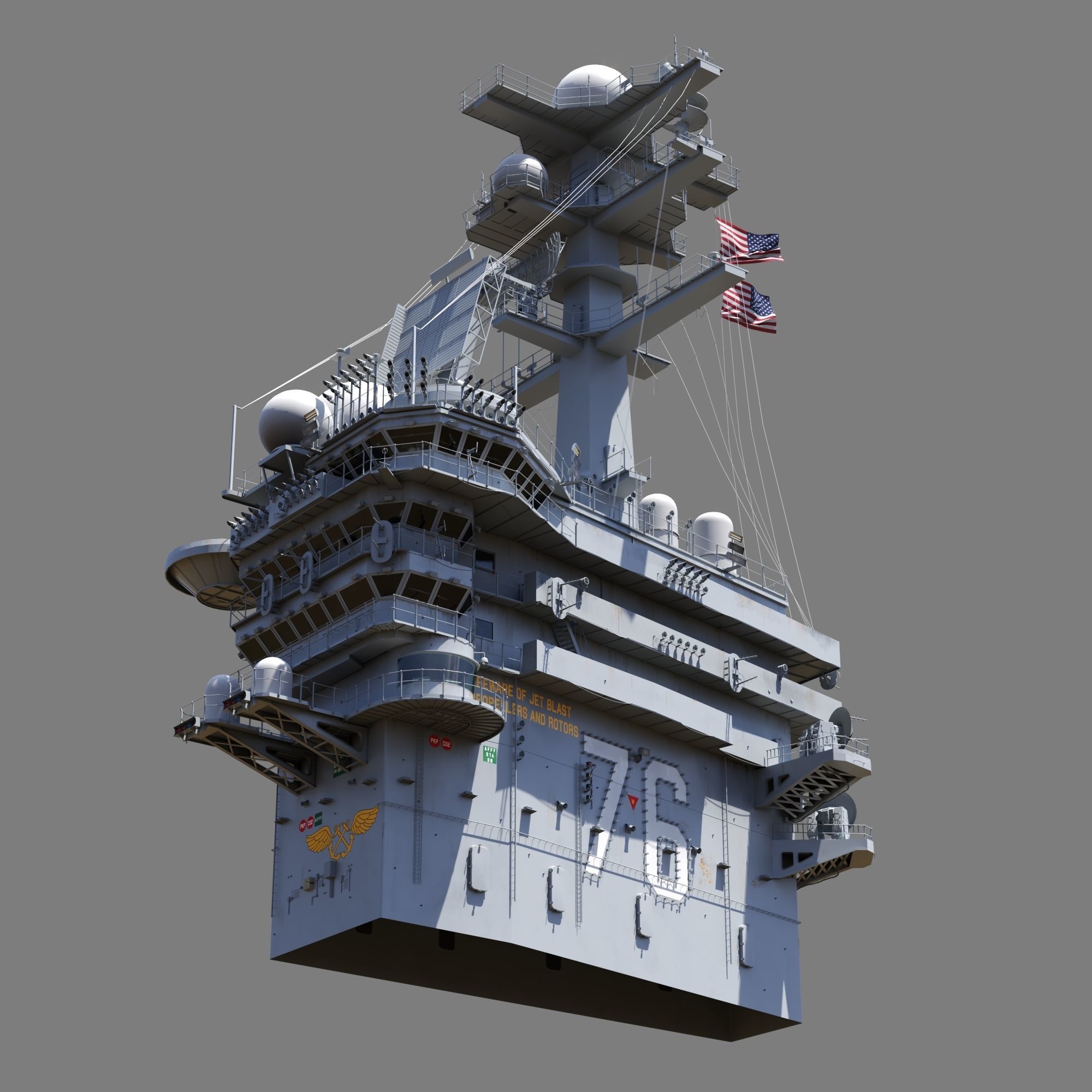 Aircraft Carrier 3D model rigged | CGTrader