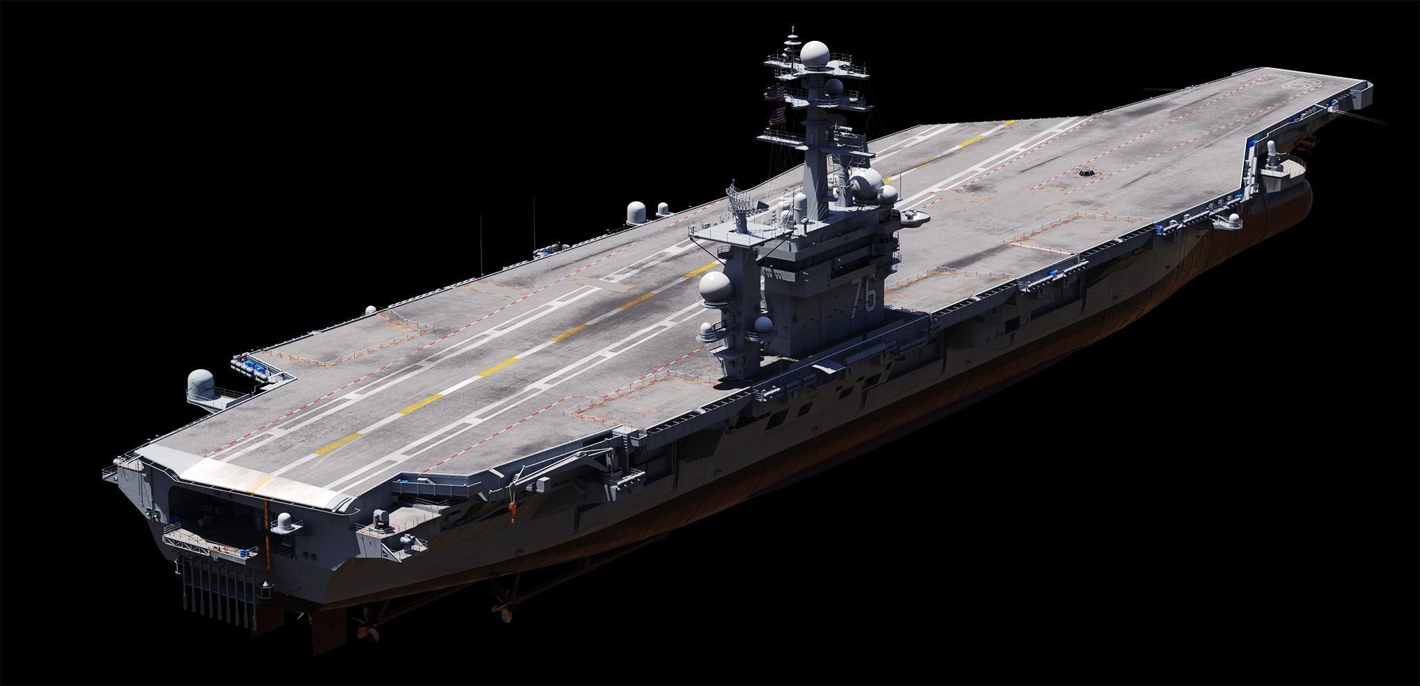 Aircraft Carrier 3D model rigged | CGTrader