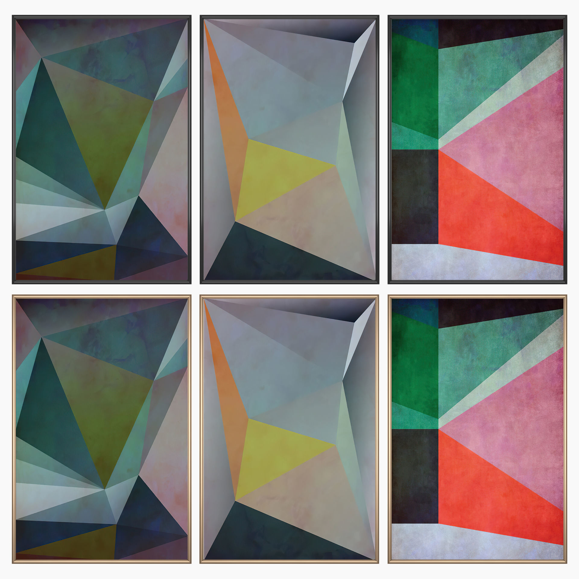 Wall Art Set 3672 3D model | CGTrader