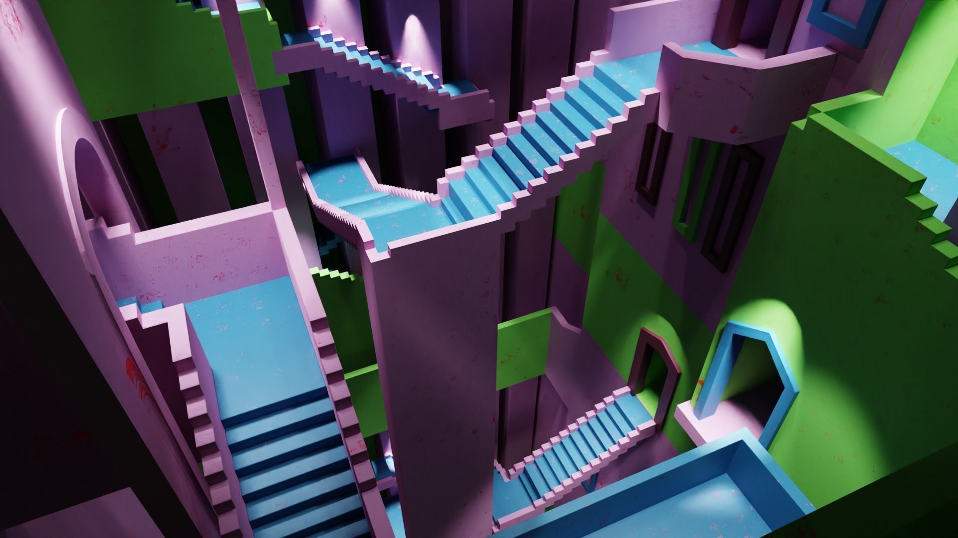 3D model Squid Game Hallway - Scenary - 3D model VR / AR / low-poly ...