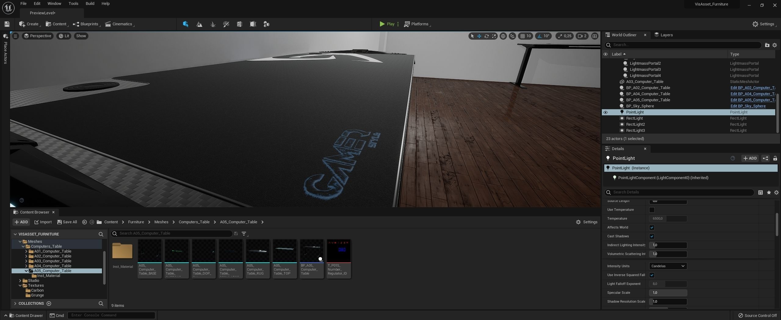 Asset Unreal Engine 5 Computer Table 3D model | CGTrader