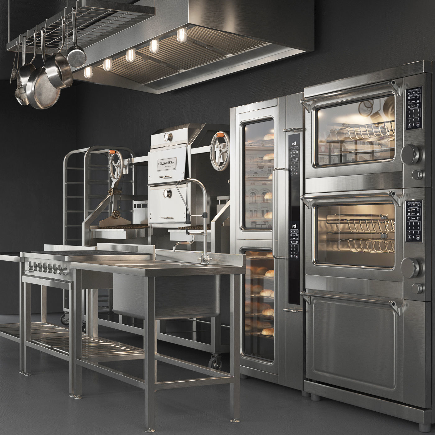 Commercial Kitchen Equipment 3D model | CGTrader