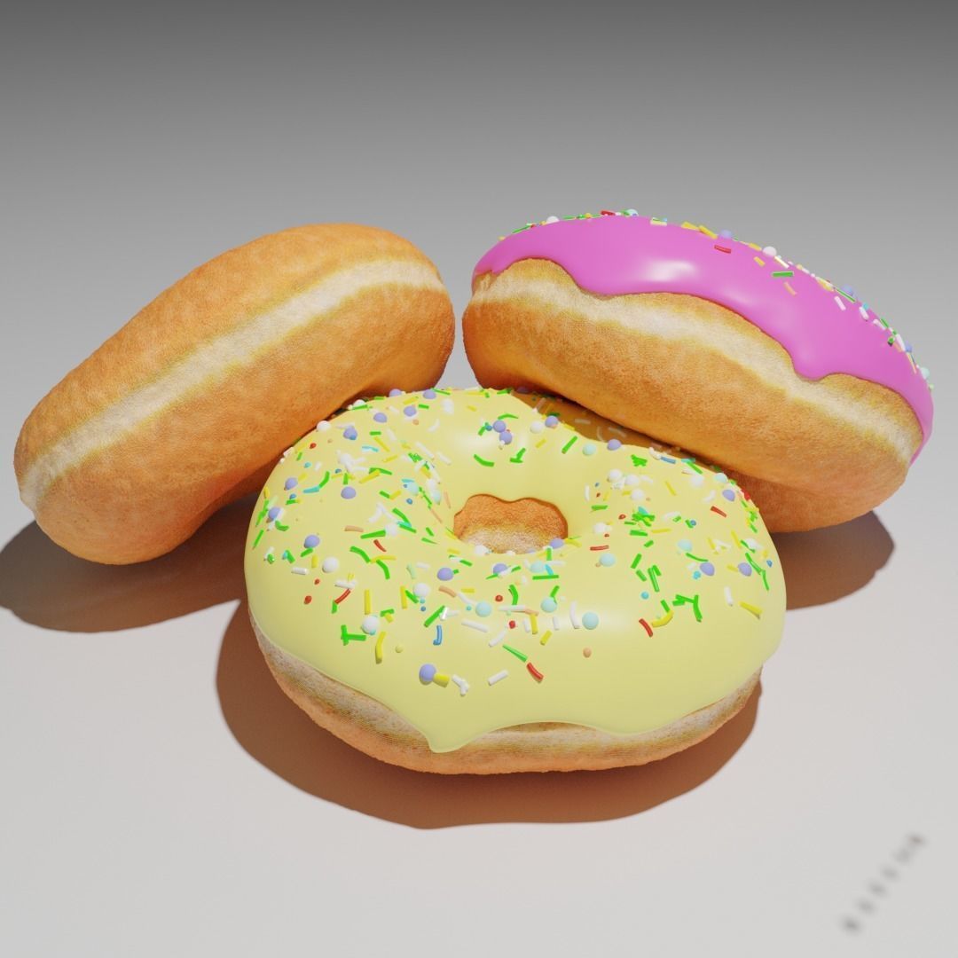 A highly polygonal donut model 3D model | CGTrader