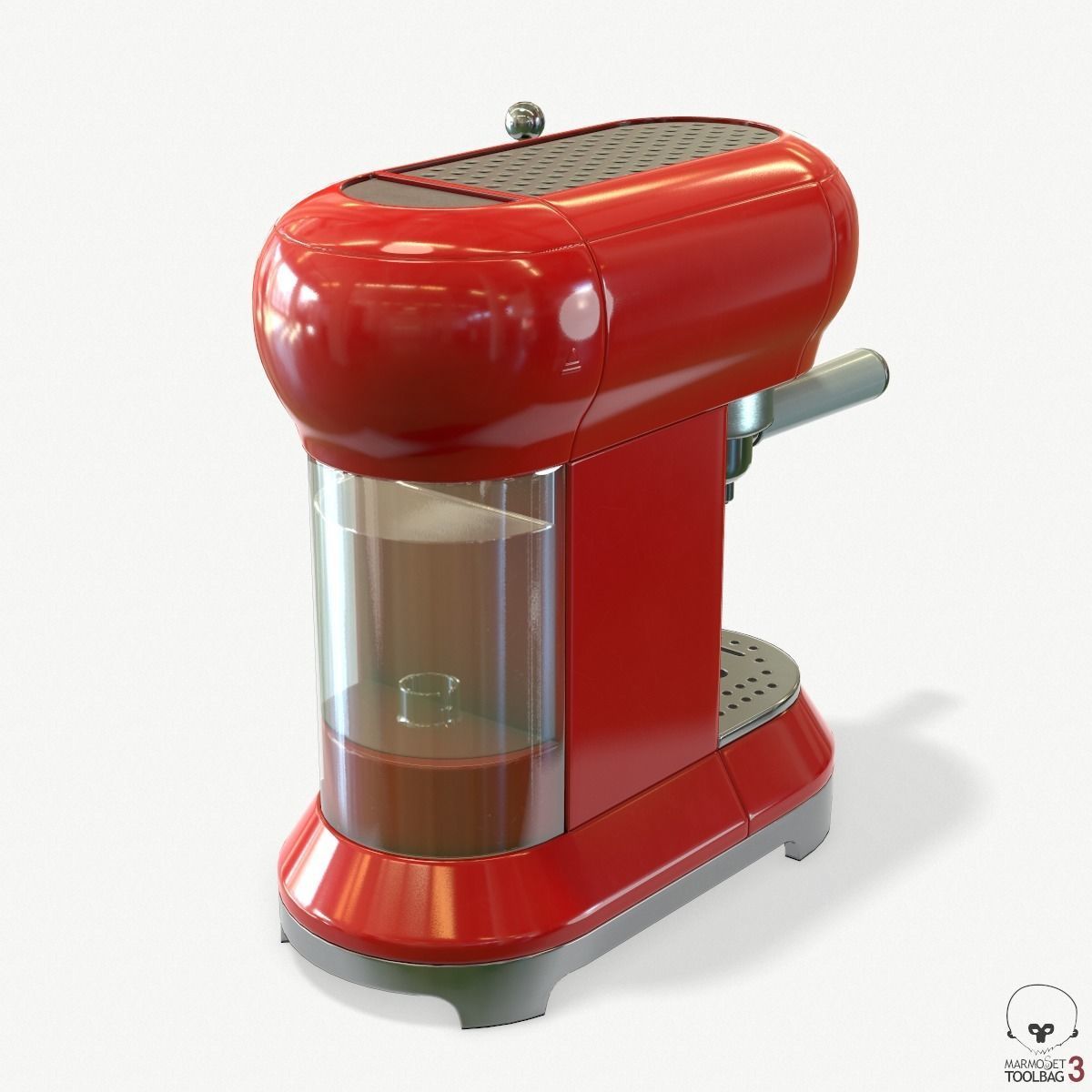 3D model Red Espresso Machine VR / AR / low-poly | CGTrader