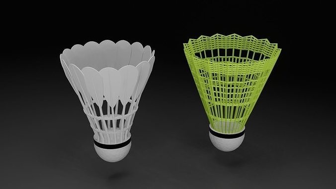 3D model Shuttle cock - Pack of 2 - PBR - Game Ready VR / AR / low-poly ...