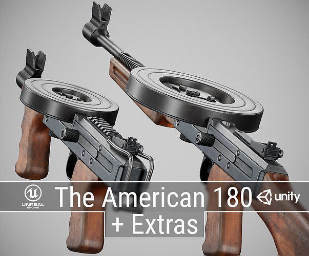3D model PBR The American 180 VR / AR / low-poly | CGTrader