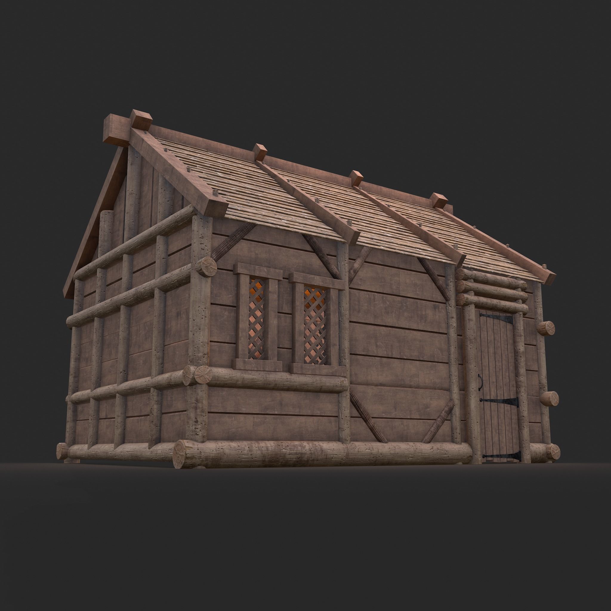 3D model Medieval Cabin L VR / AR / low-poly | CGTrader