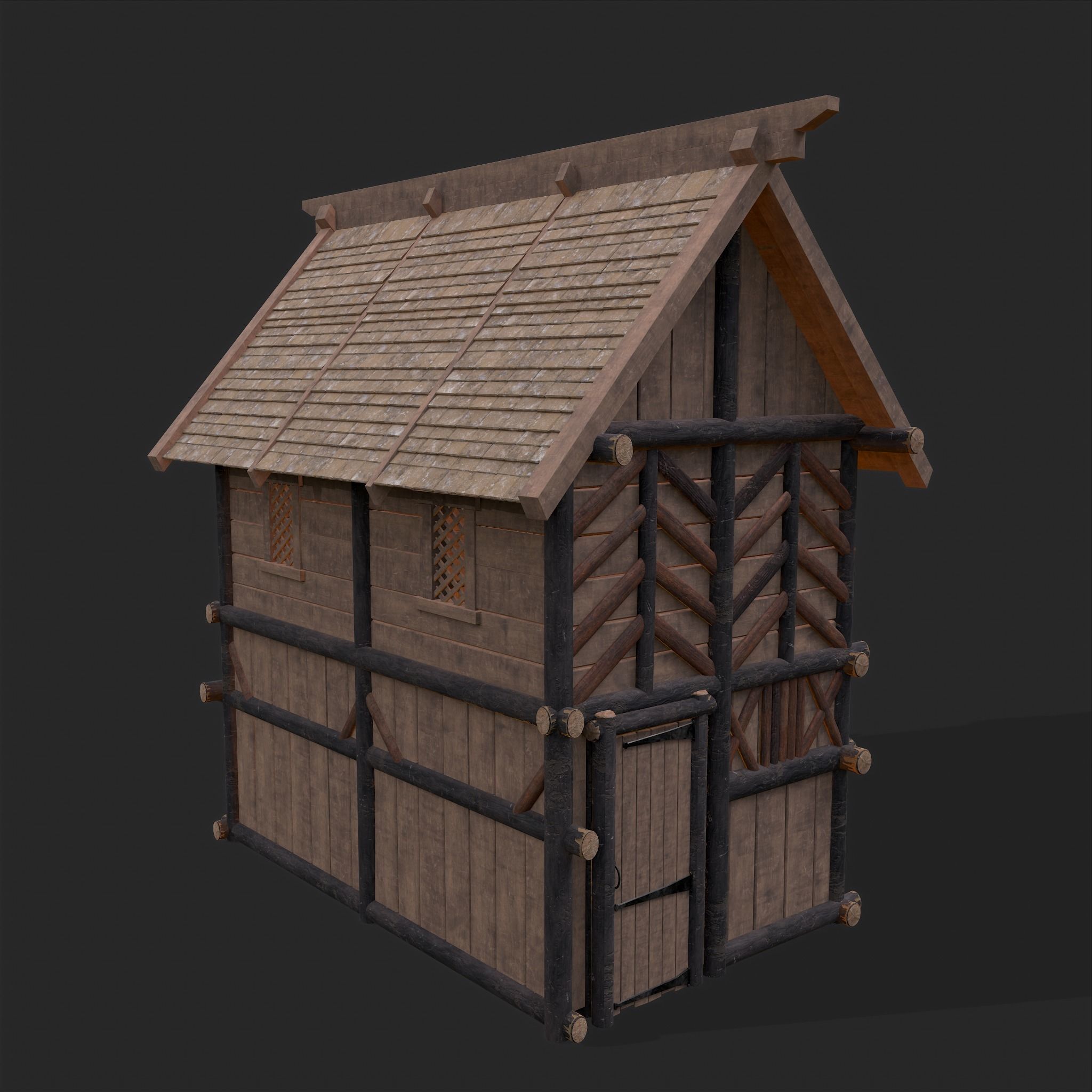 3D Model Collection 15 Medieval Cabins with Texture Variety VR / AR ...