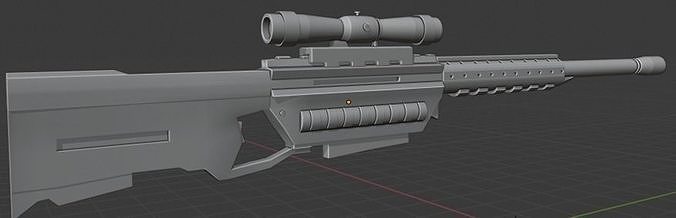 3D model Sci Fi Sniper VR / AR / low-poly | CGTrader