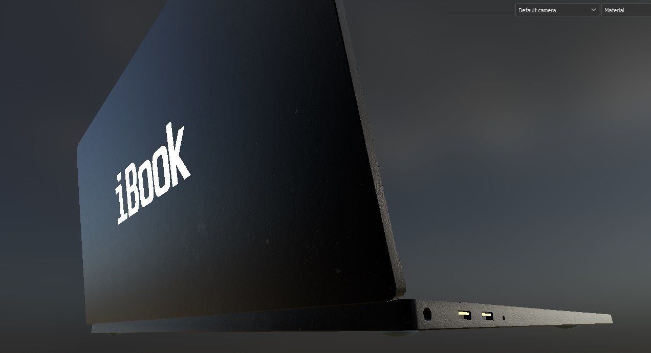 Laptop Notebook iBook free 3D model | CGTrader