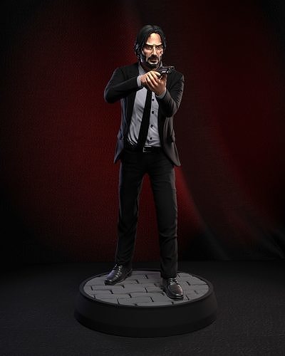 John Wick 3D model 3D printable | CGTrader