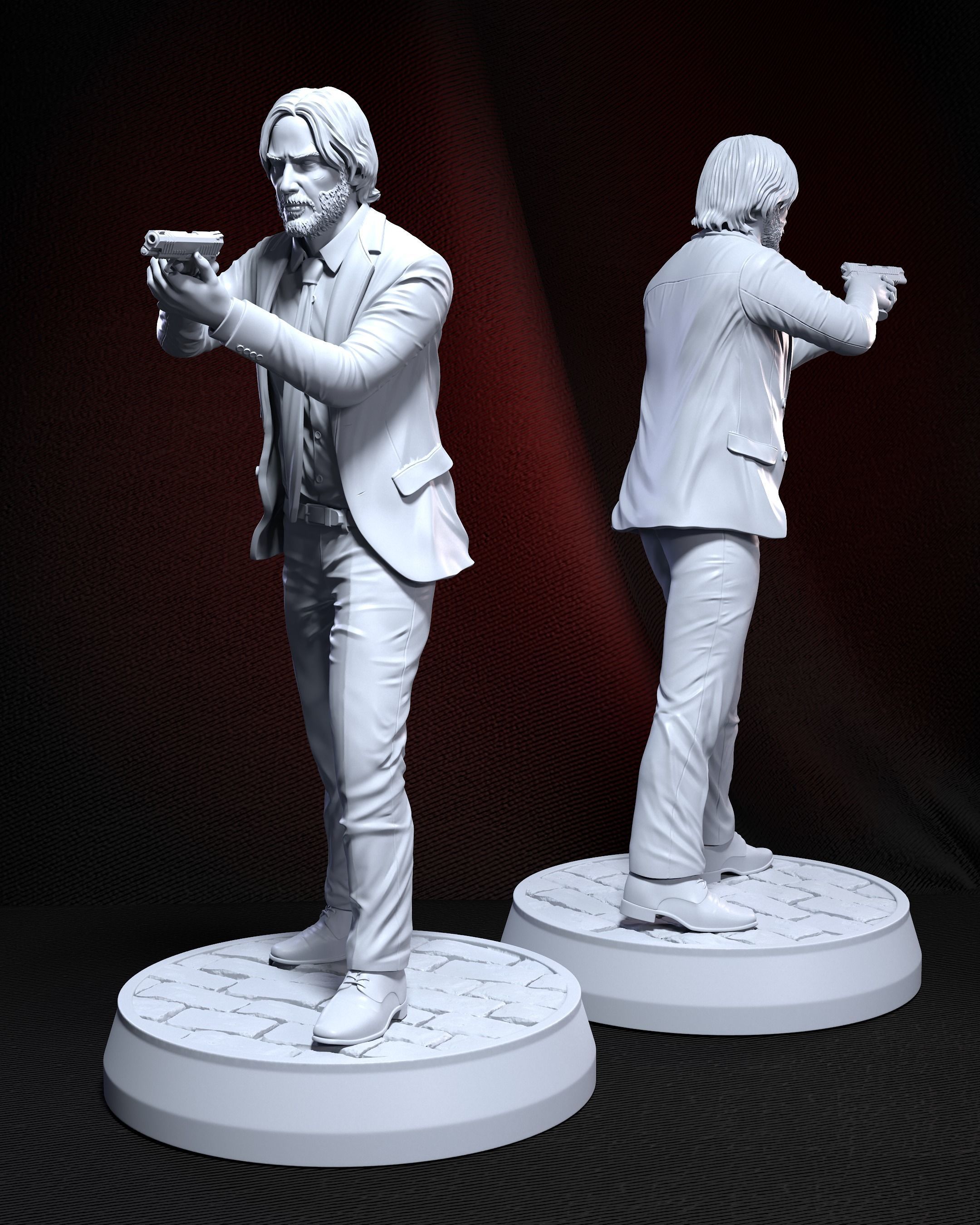 John Wick 3D model 3D printable | CGTrader