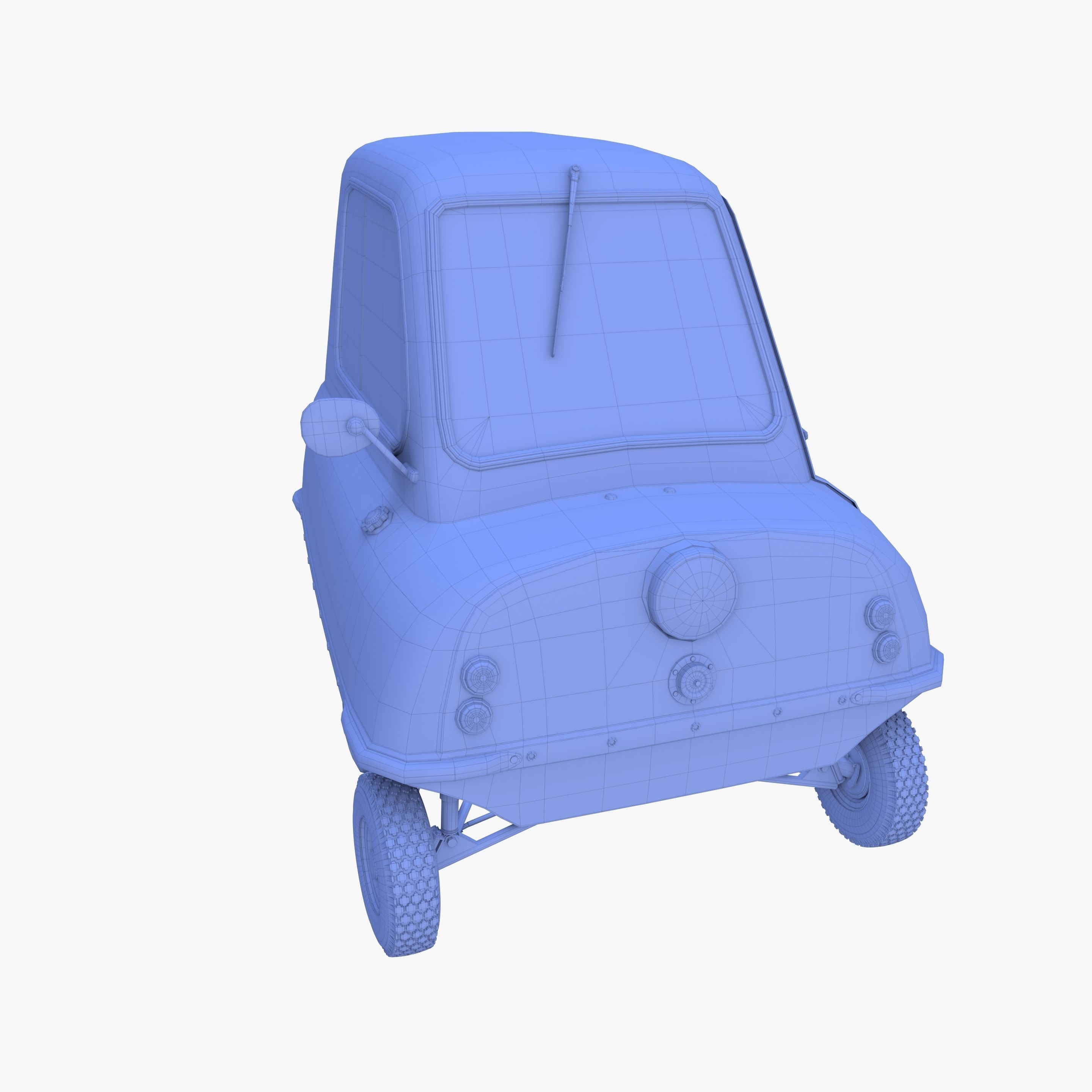 Peel P50 Yellow with chassis 3D model | CGTrader