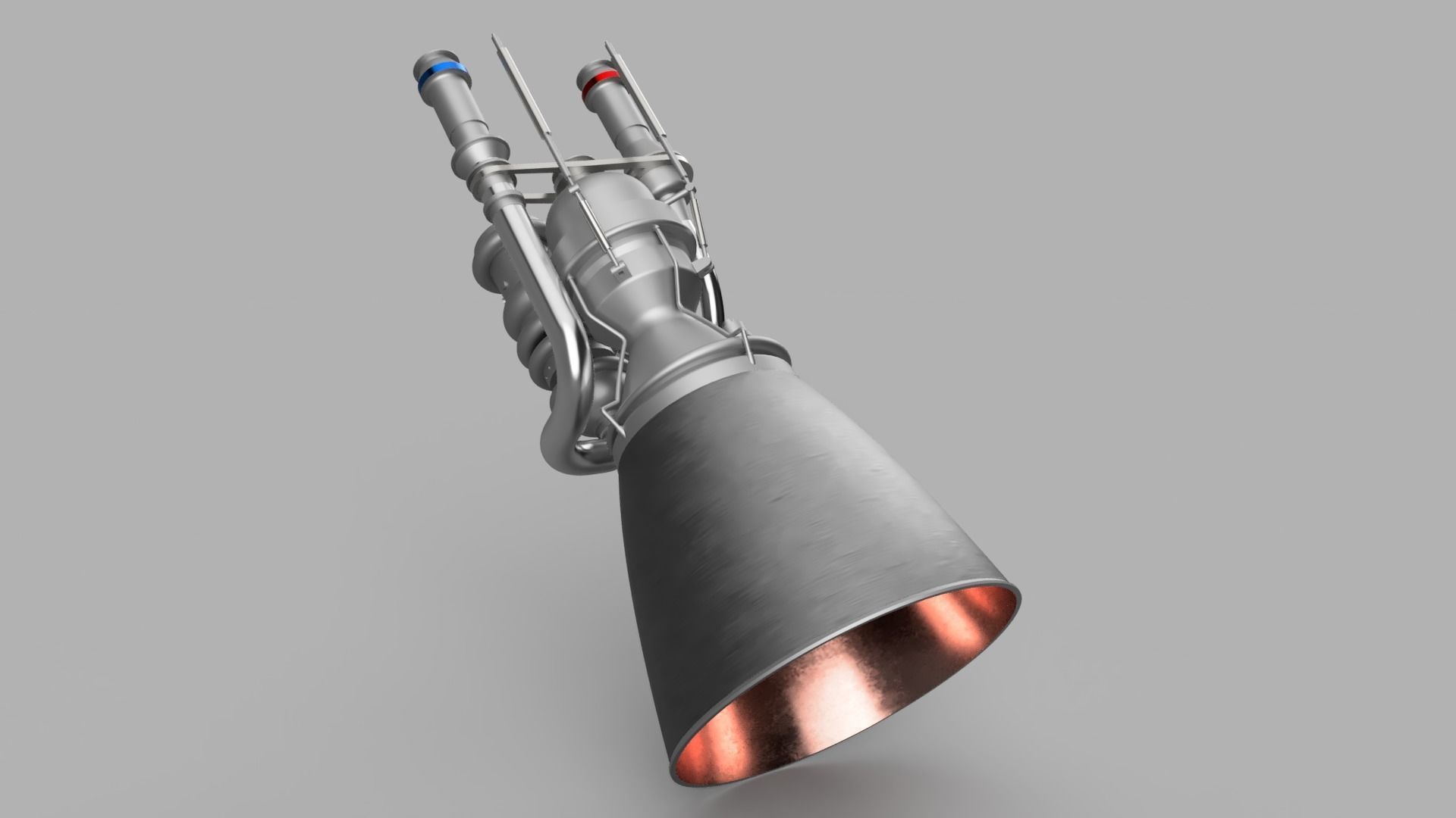 BE4 Rocket engine simplified model 3D model | CGTrader