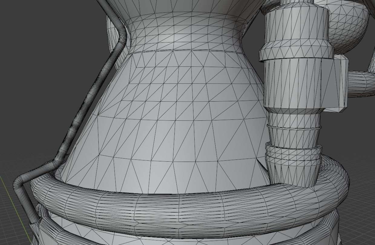 BE4 Rocket engine simplified model 3D model | CGTrader