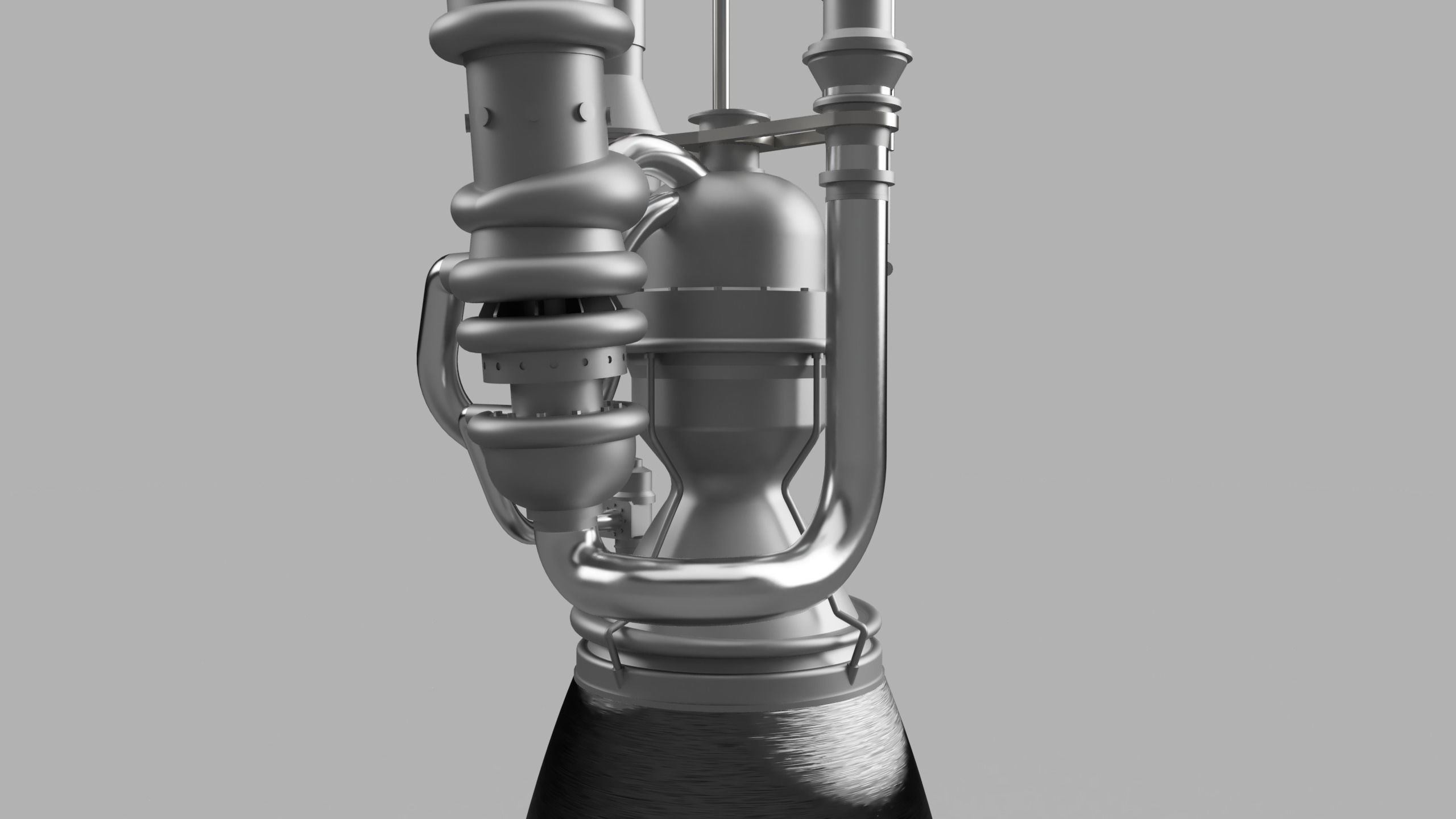 BE4 Rocket engine simplified model 3D model | CGTrader