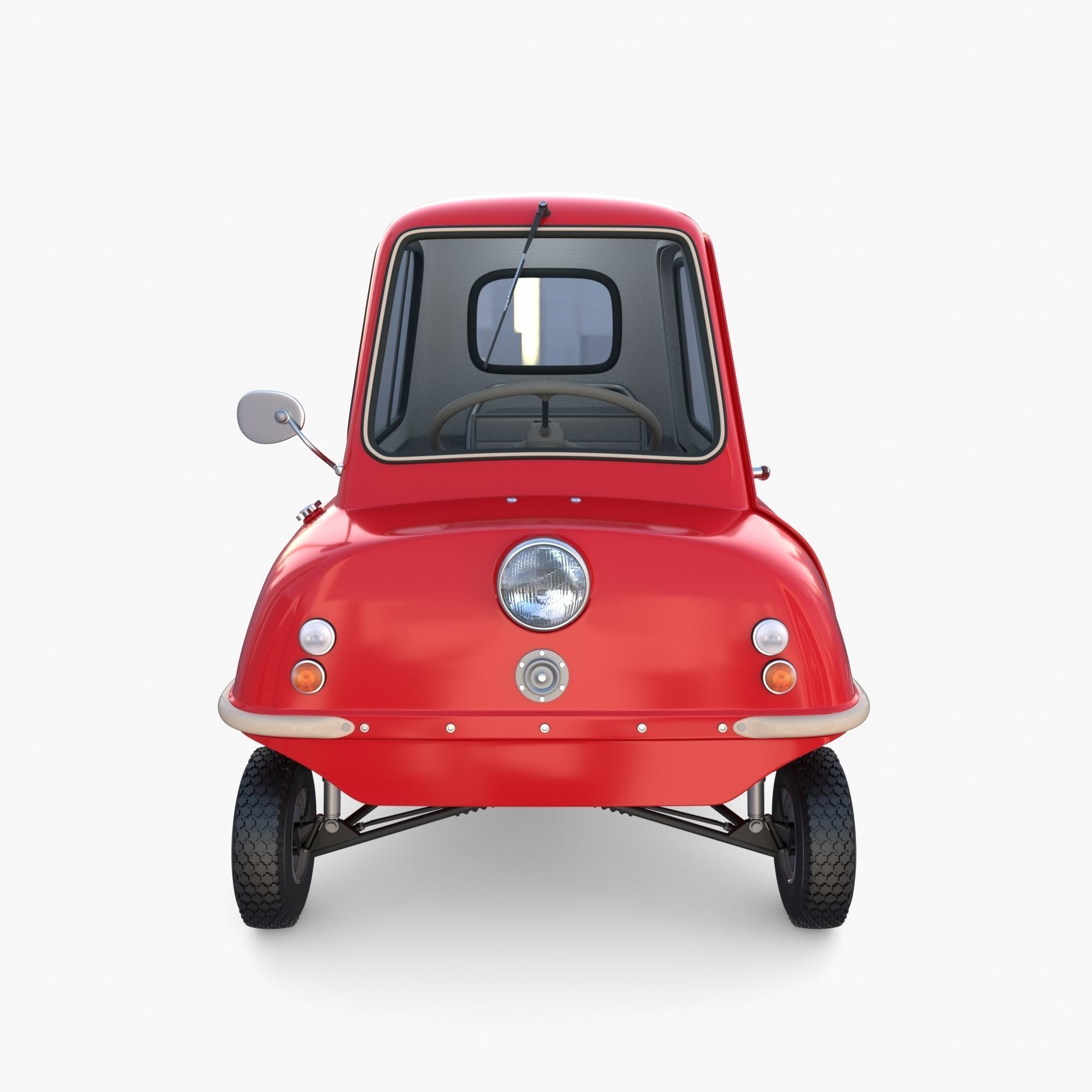 Peel P50 Red with interior and chassis 3D model | CGTrader