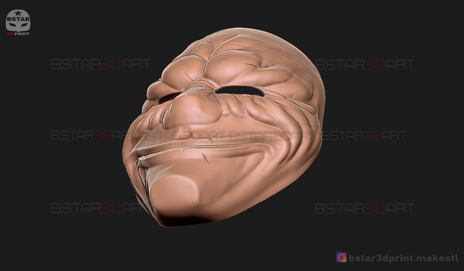 Dallas Mask - Payday 2 Mask - Halloween Cosplay Mask 3D model 3D ...