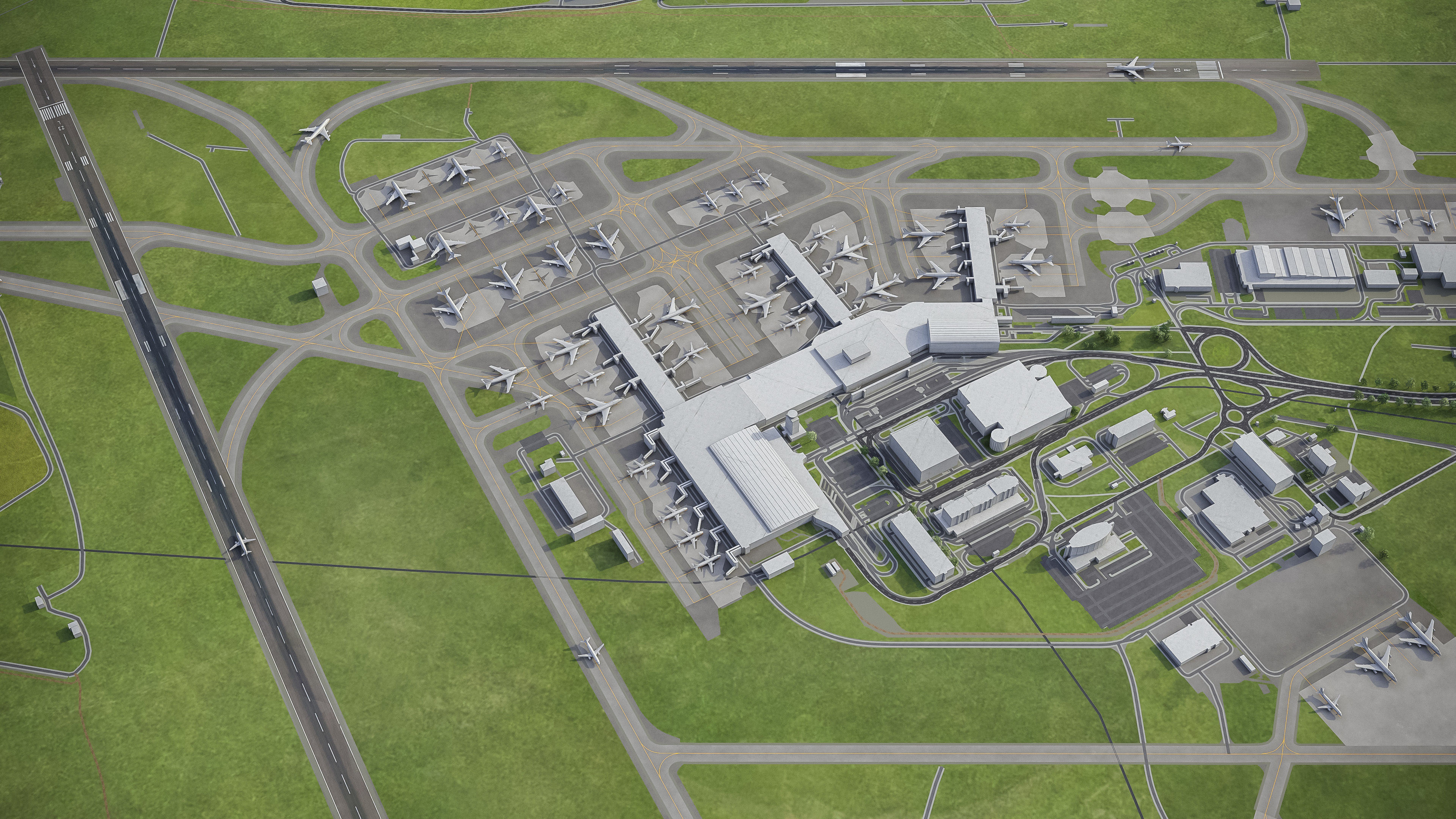 3D model Prague Vaclav Havel Airport VR / AR / low-poly | CGTrader