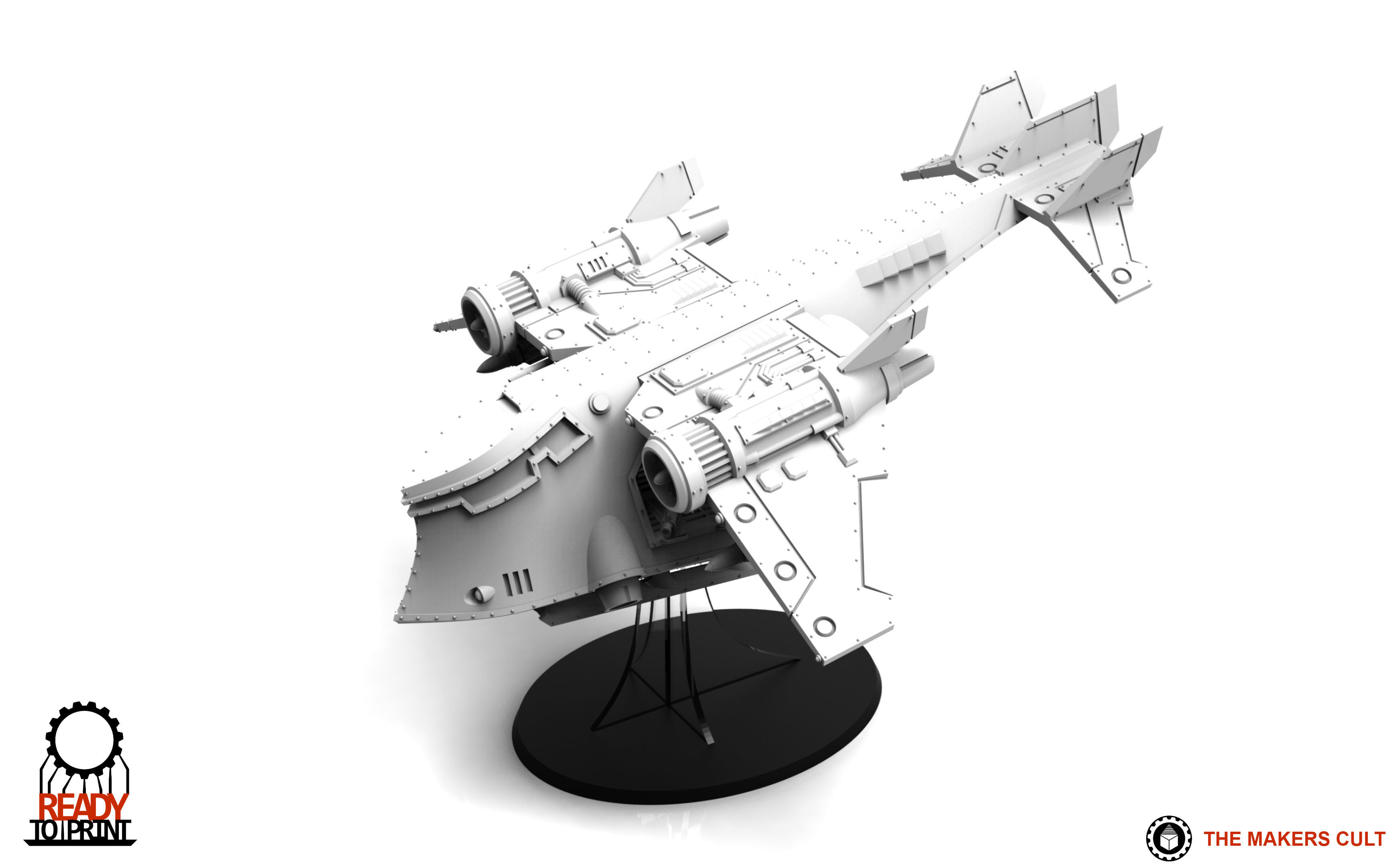 Feudal Guard - Gunship 3D model 3D printable | CGTrader