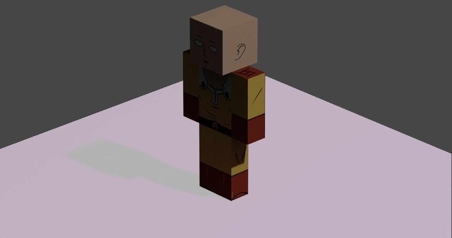 ONE PUNCH MAN MINECRAFT SKIN free VR / AR / low-poly 3D model animated ...