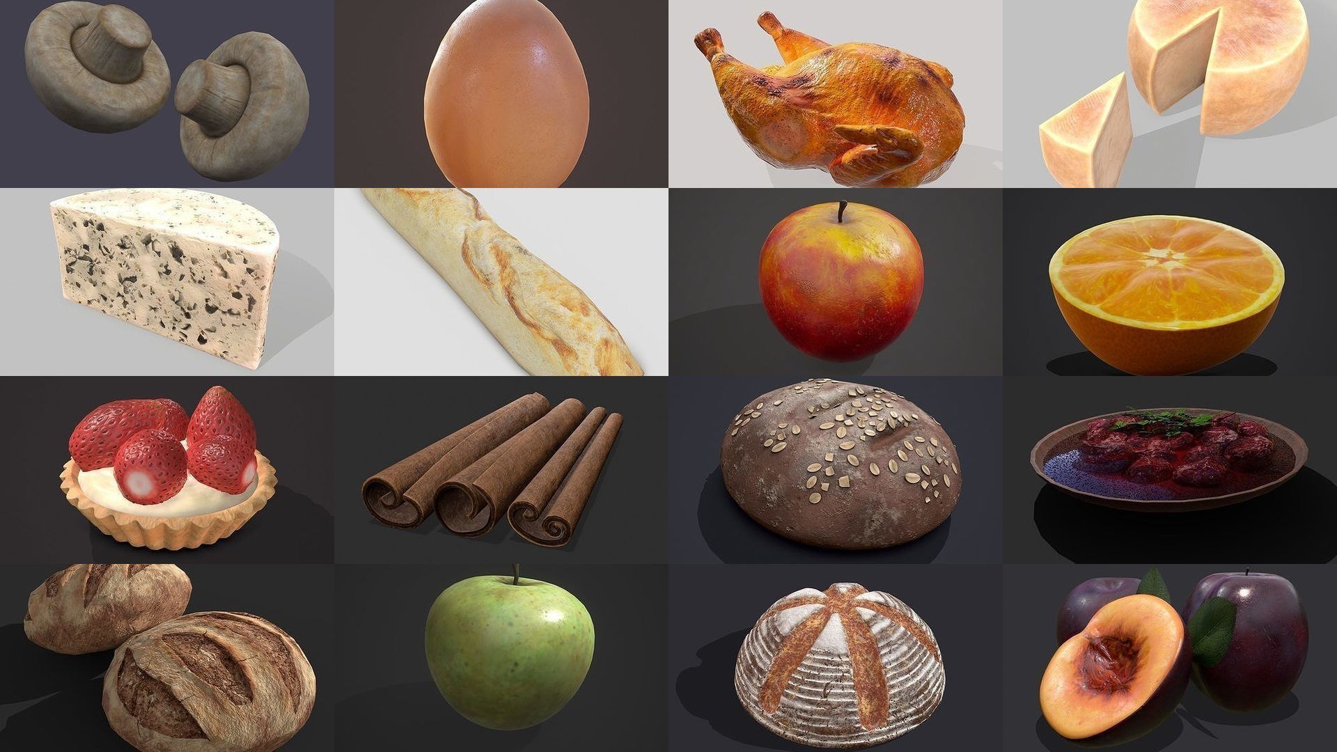 Medieval Double Picnic Feast Collection | CGTrader