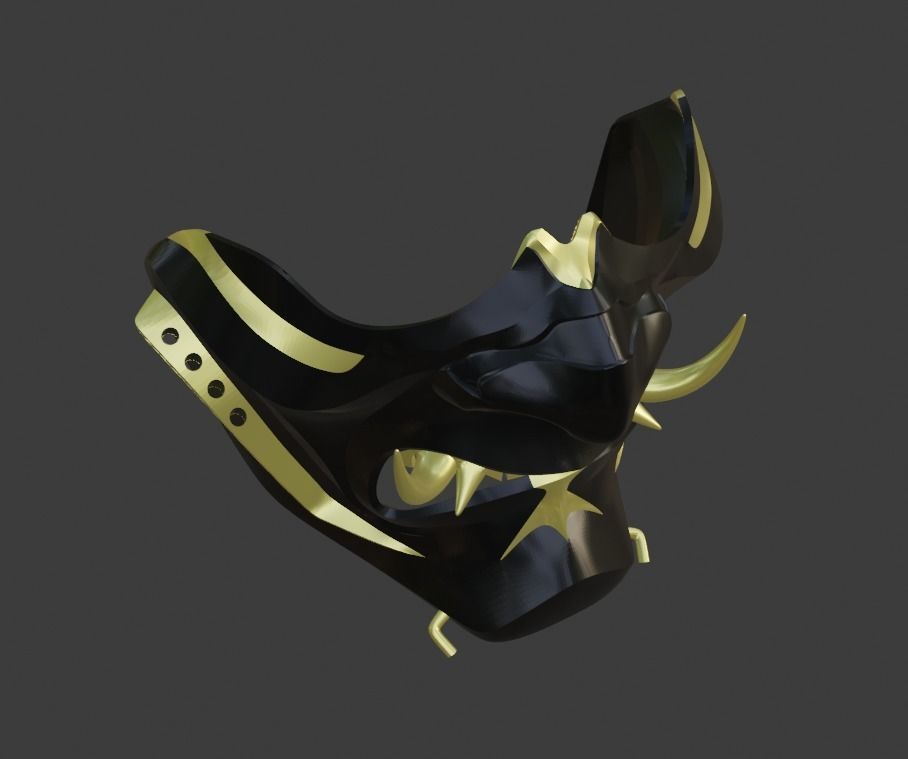 Jin Sakai mask - Guardians scowl from Ghost of Tsushima 3D model 3D ...