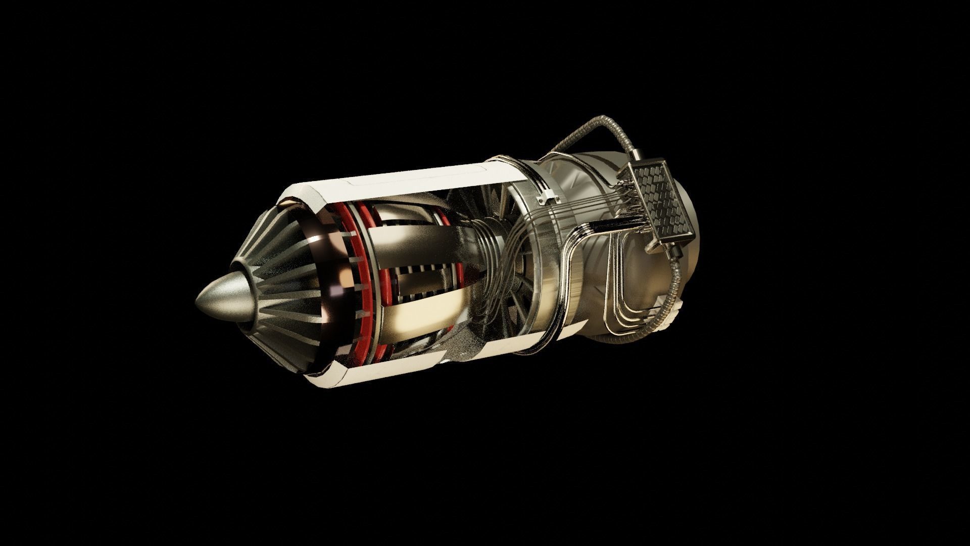 Gas turbine engine free 3D model | CGTrader
