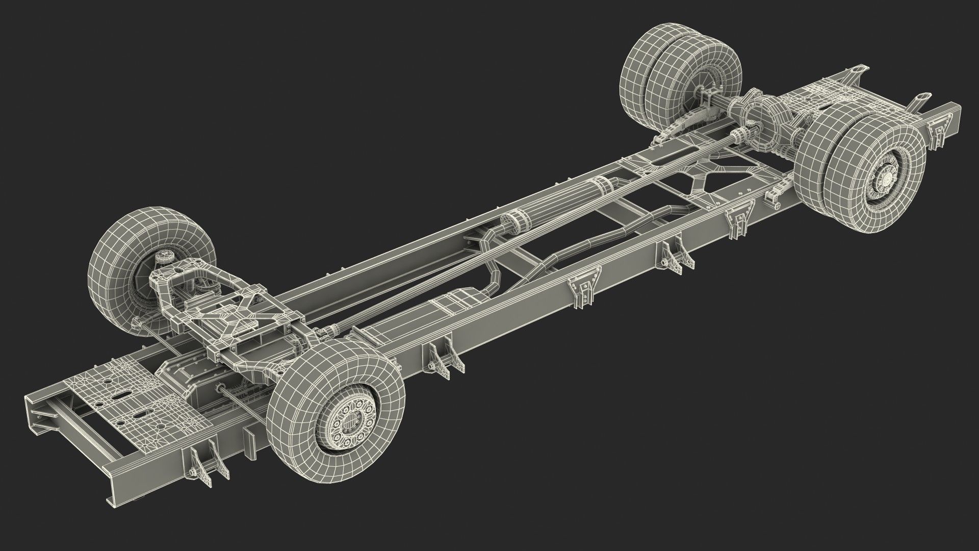 Truck Chassis 2x4 3D model | CGTrader