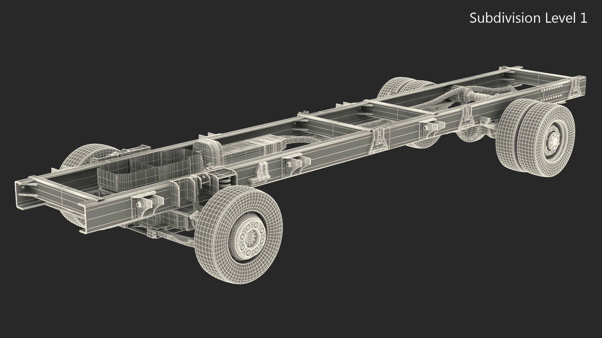 Truck Chassis 2x4 3D model | CGTrader