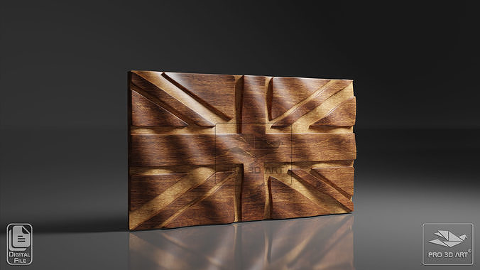 UK Wavy Flag - CNC Files For Wood 3D STL Model 3D model | CGTrader