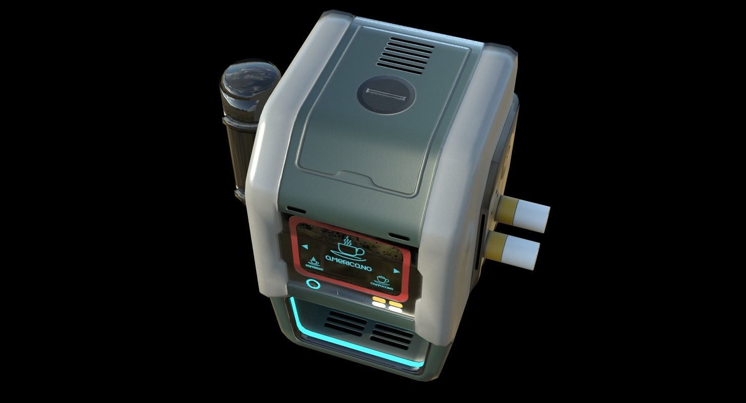 3D model Sci-fi Coffee Machine VR / AR / low-poly | CGTrader