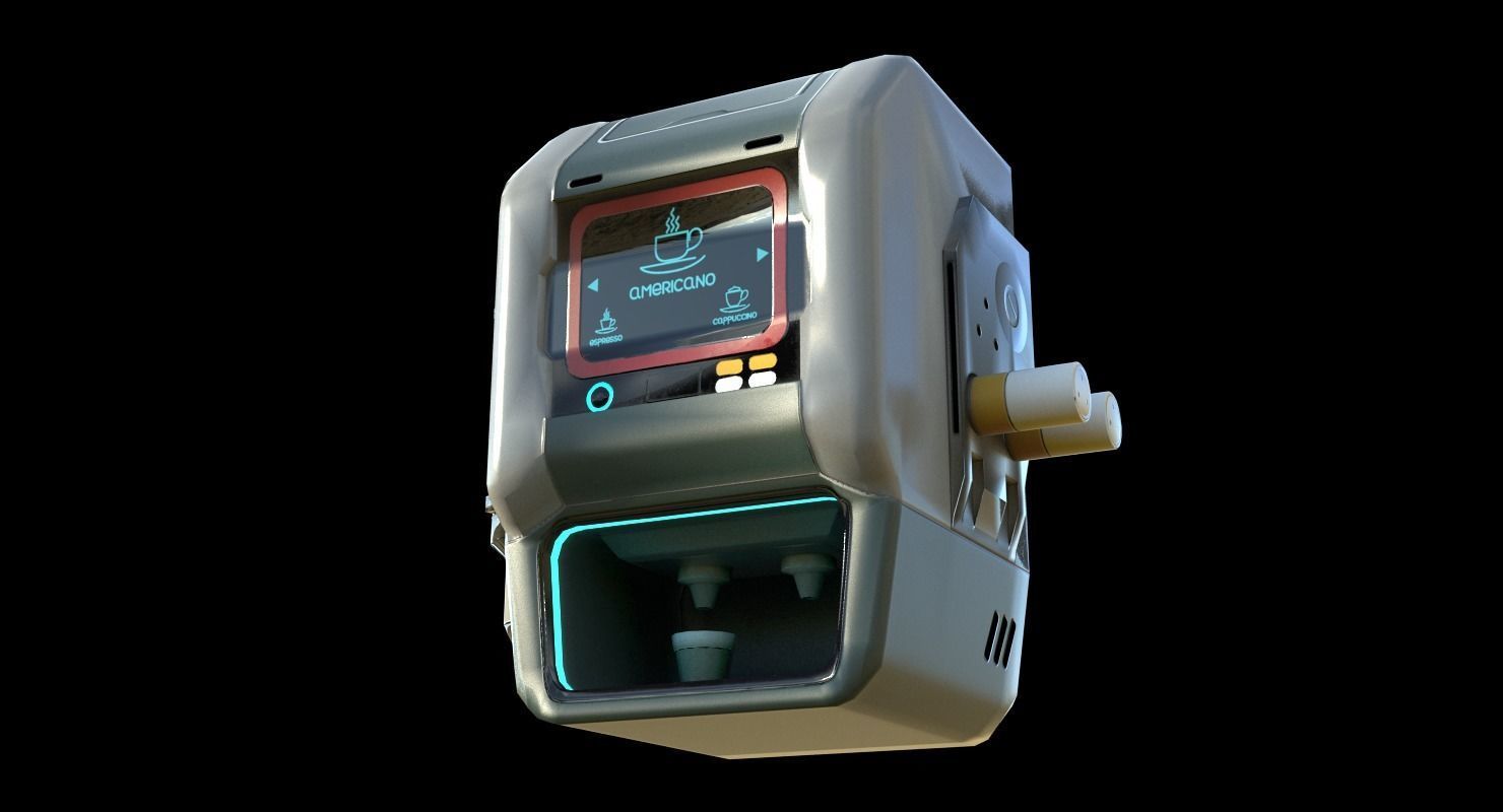 3D model Sci-fi Coffee Machine VR / AR / low-poly | CGTrader