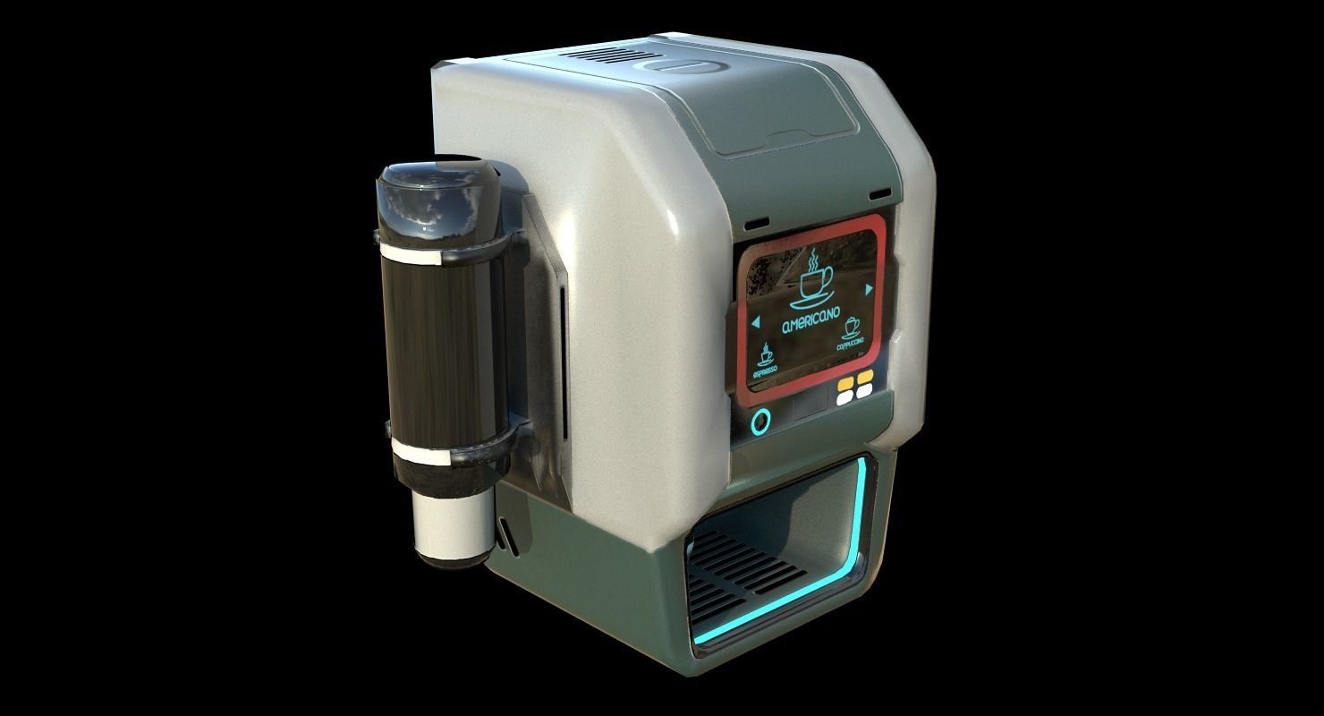 3D model Sci-fi Coffee Machine VR / AR / low-poly | CGTrader