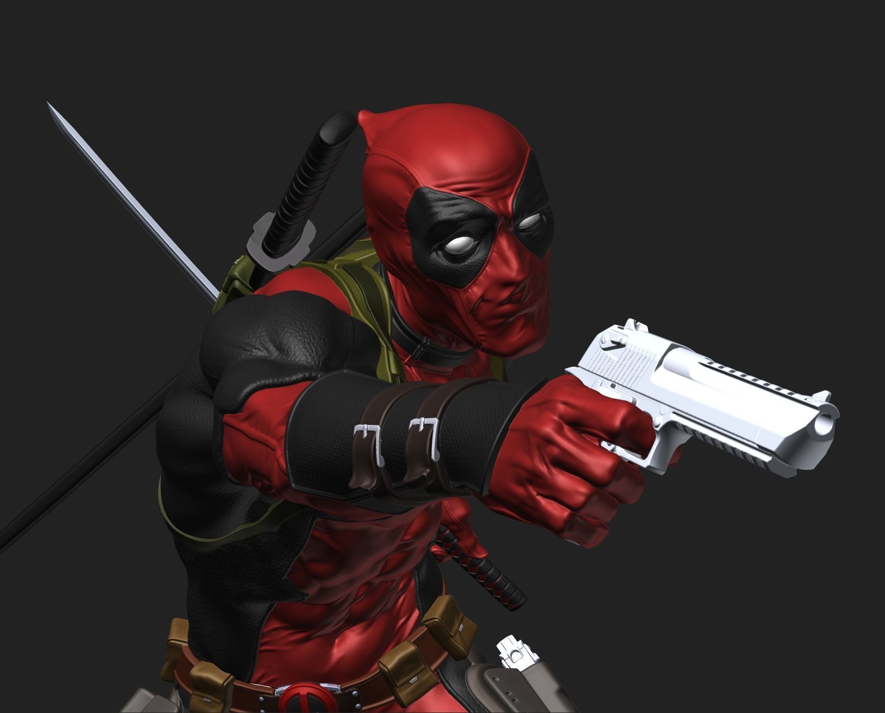 Deadpool statue 3D model 3D printable | CGTrader