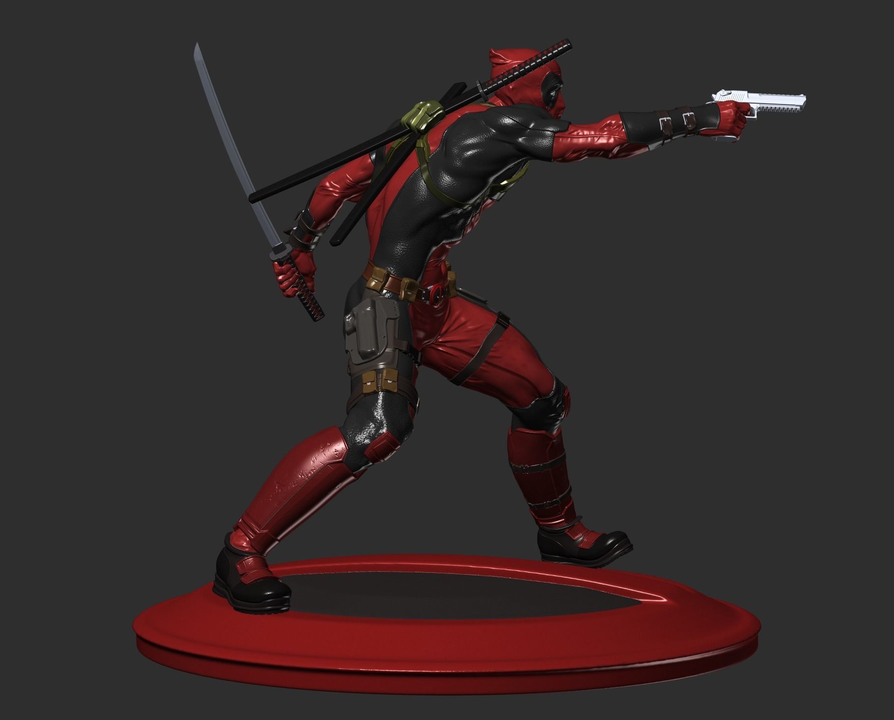 Deadpool statue 3D model 3D printable | CGTrader