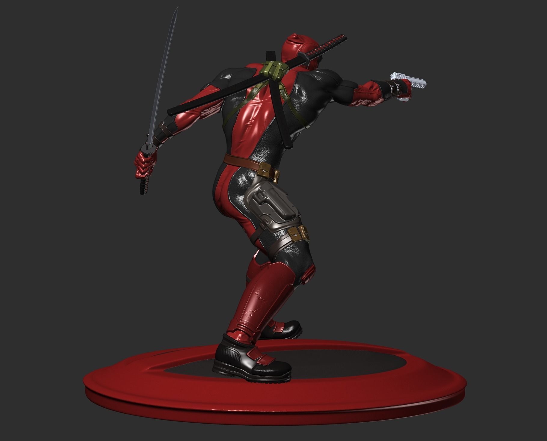 Deadpool statue 3D model 3D printable | CGTrader