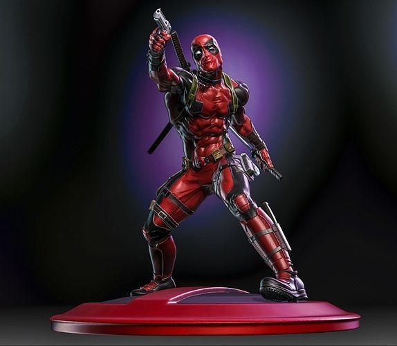 Deadpool statue 3D model 3D printable | CGTrader