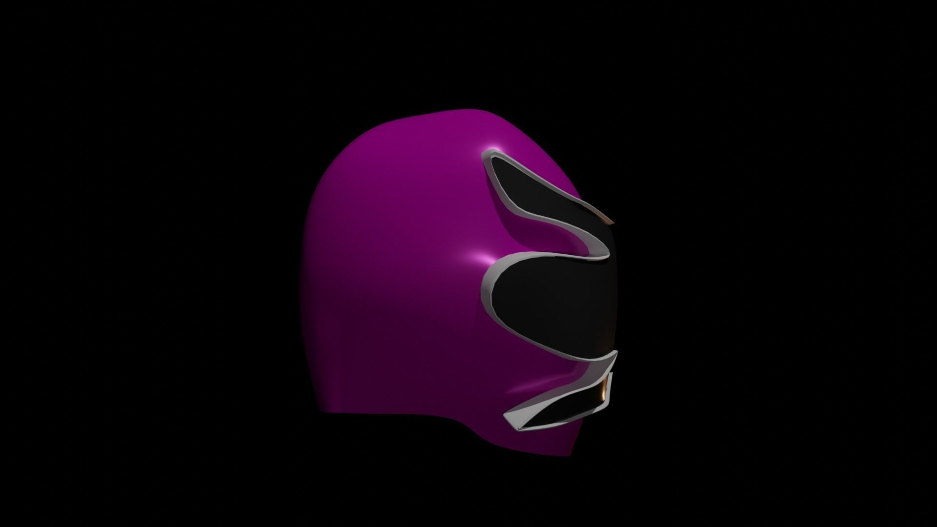 3D model pink samurai power rangers helmet VR / AR / low-poly | CGTrader