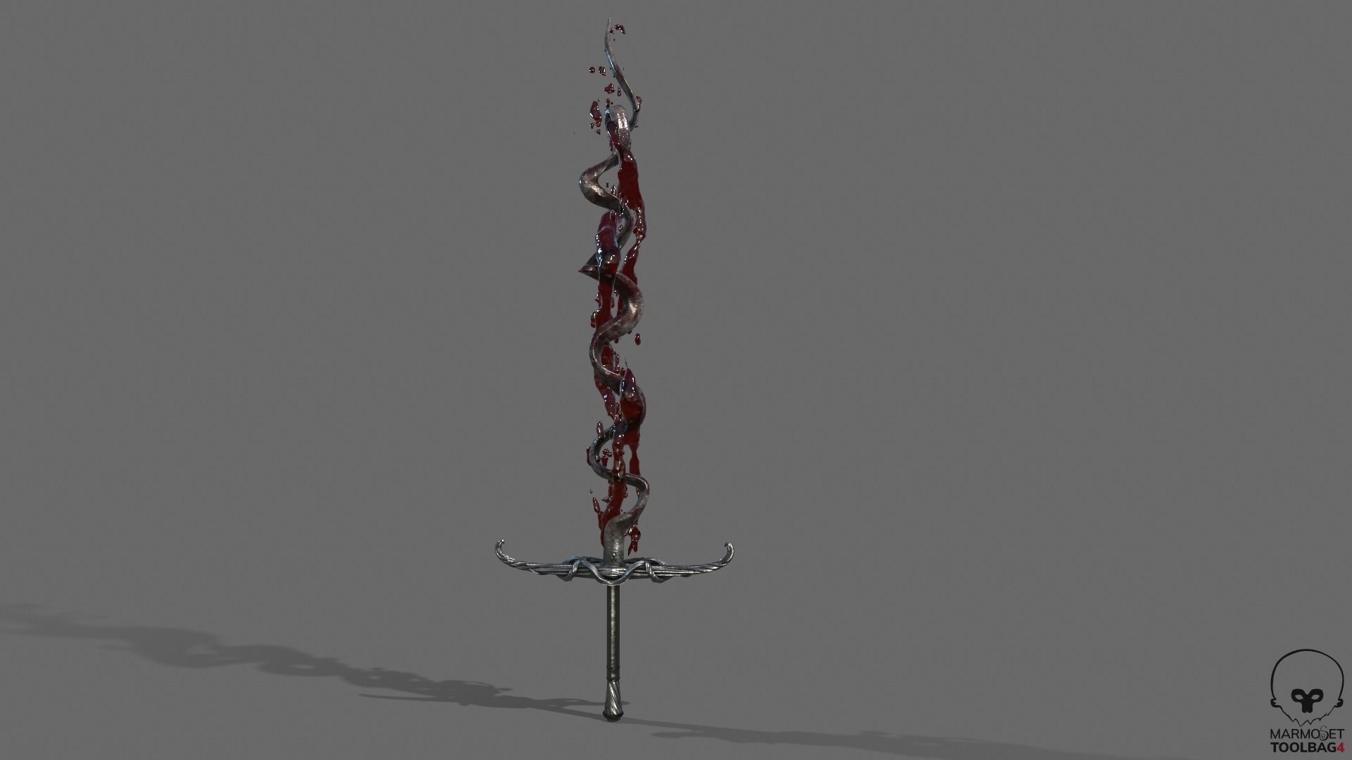 3D model Distorted Bloody Sword VR / AR / low-poly | CGTrader