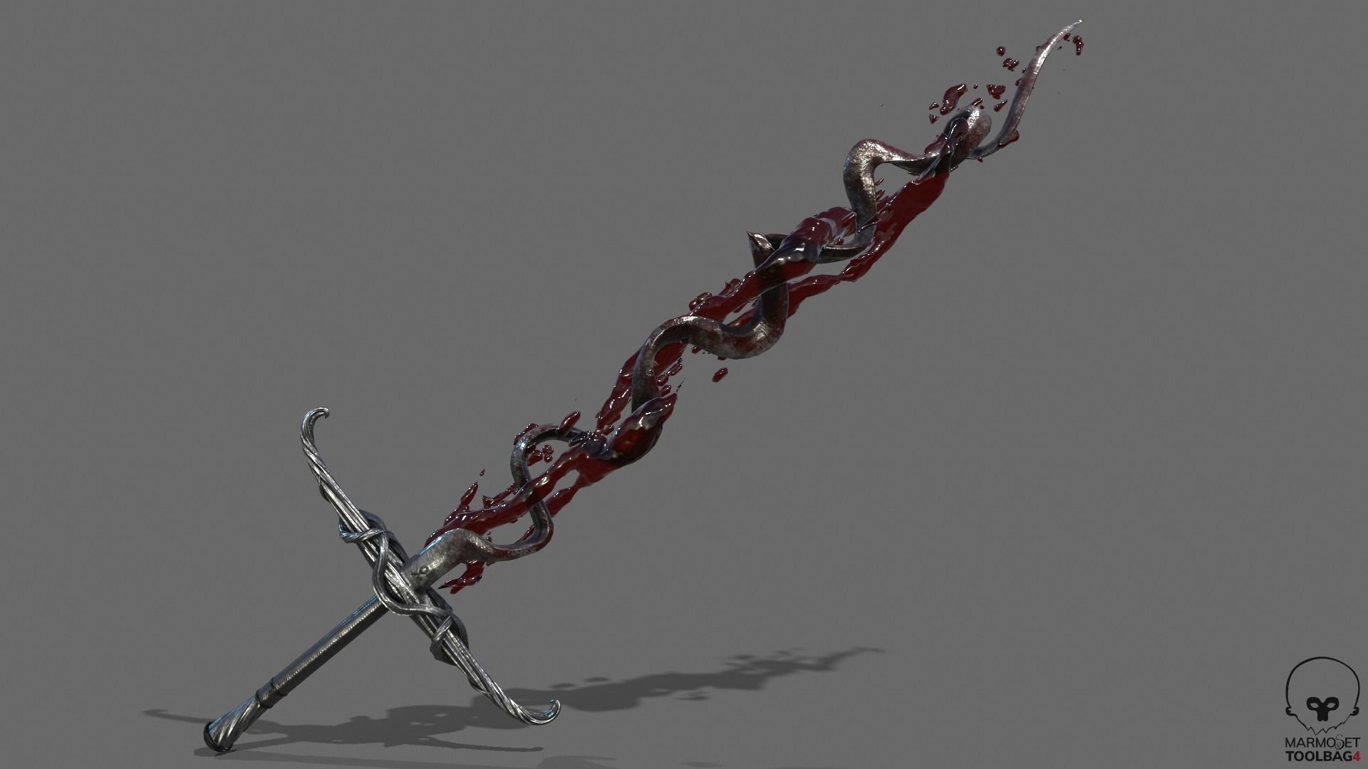 3D model Distorted Bloody Sword VR / AR / low-poly | CGTrader