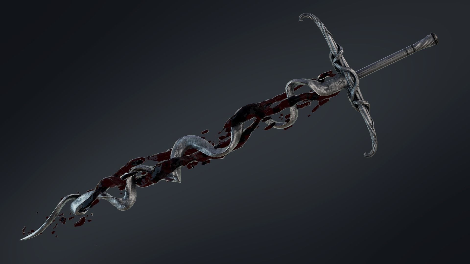 3D model Distorted Bloody Sword VR / AR / low-poly | CGTrader