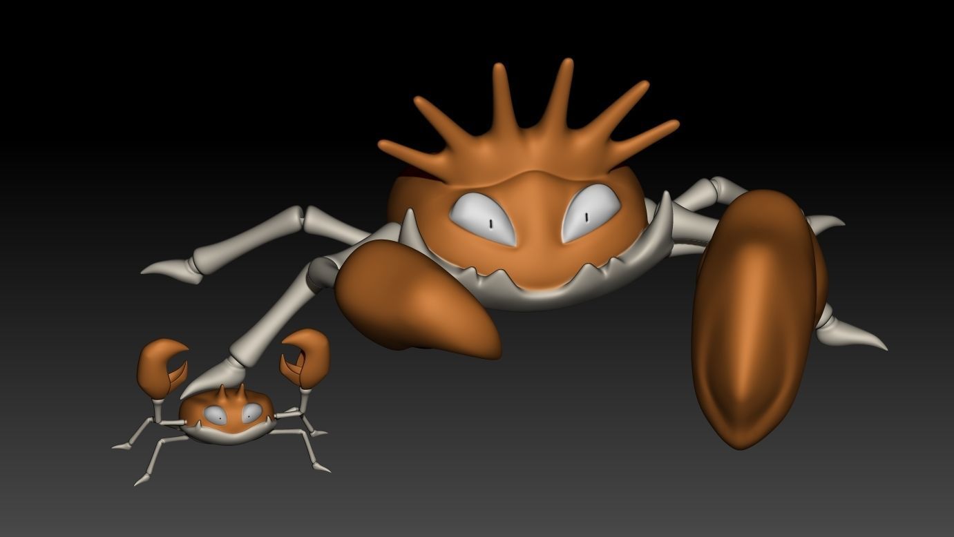 Pokemon Kingler Evolution 3D Model for 3D Printing 3D model 3D ...